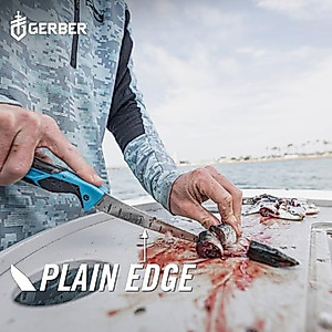 Gerber Gear Controller - Saltwater Fishing Fillet Knife for Fishing Gear - Cyan, 6 Inches