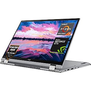 ASUS ZenBook 2 in 1 15.6” FHD Touchscreen Laptop, AMD Ryzen 7 5700U, GeForce Graphics MX450, 8GB RAM, 1TB SSD, Windows 11 Home, BK, WiFi 6, TWE Pen, Light Grey