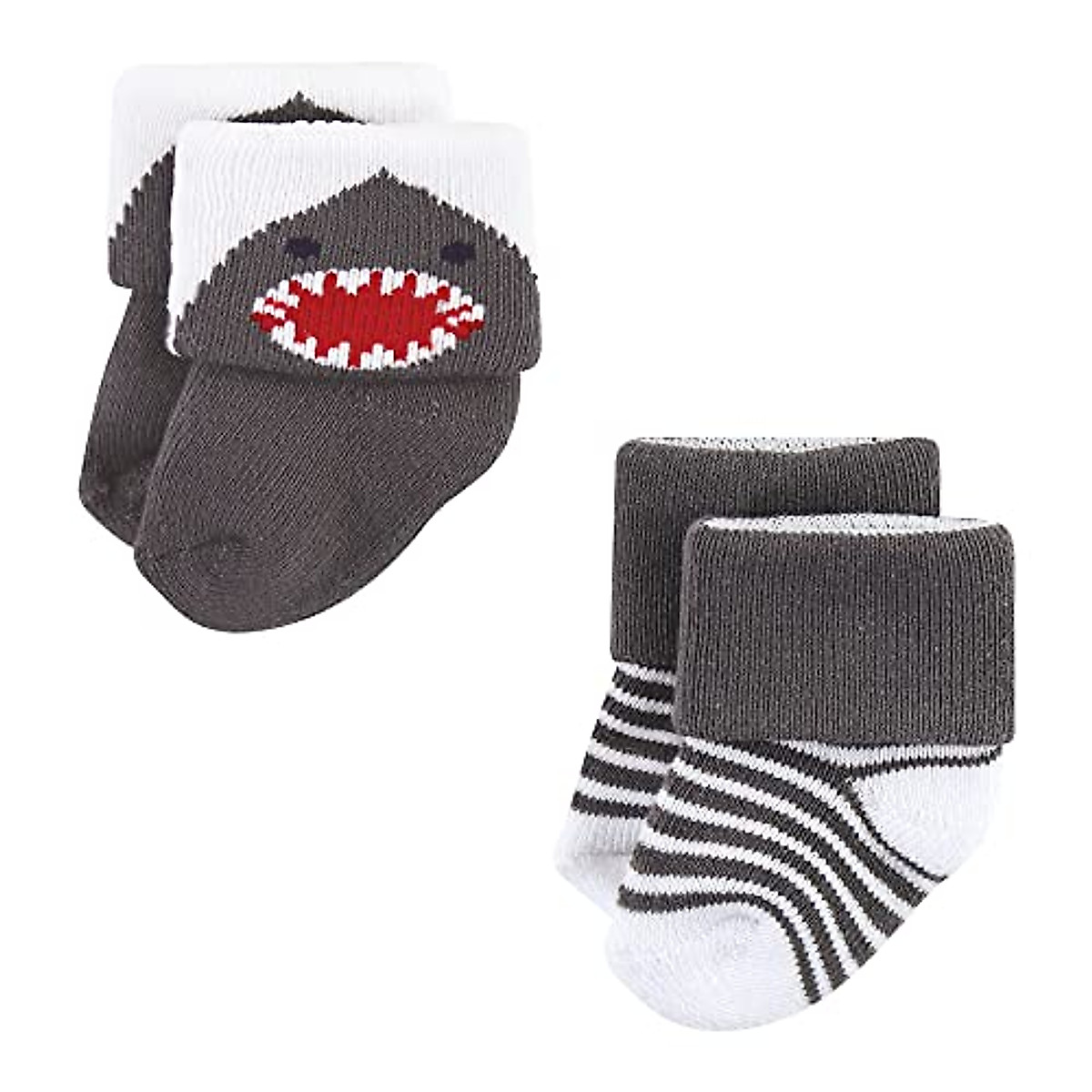 Hudson Baby baby girls Cotton Rich Newborn and Terry Socks, Sea Creatures 12-pack, 0-6 Months US