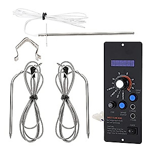 Digital Thermostat Kit Compatible with Camp Chef Wood Pellet Grills, with RTD Temperature Sensor and Dual Meat Probes