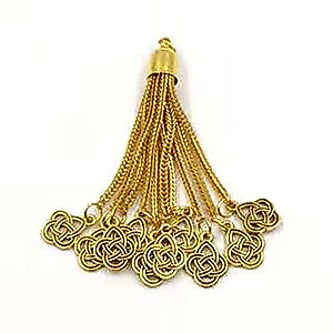 Gold Tassel tasbih Accessories Pendant Handmade misbaha Alloy Part (Gold)
