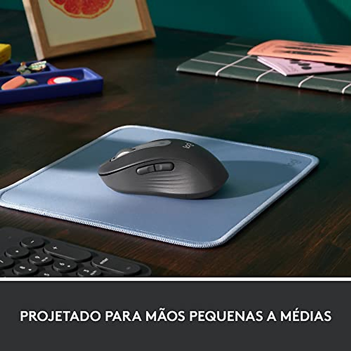 Logitech Signature M650 Wireless Mouse - for Small to Medium Sized Hands, 2-Year Battery, Silent Clicks, Customizable Side Buttons, Bluetooth, Multi-Device Compatibility (Graphite)
