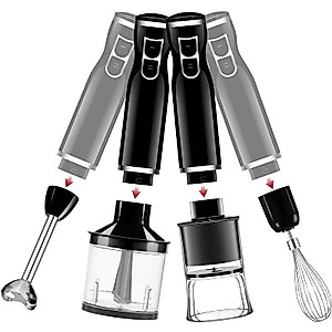 Kitchen 6-in-1 Countertop Blender - Electric Spiralizer & Immersion Blender