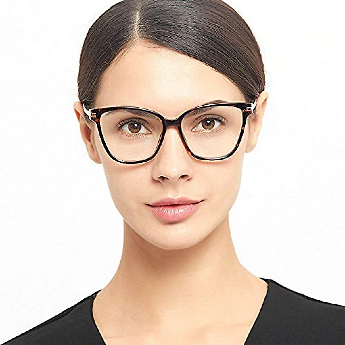 MINCL/2020 Fashion Oversized Reading Glasses Women Vintage Square Clear Reading Eyeglasses (leopard, 2.0)