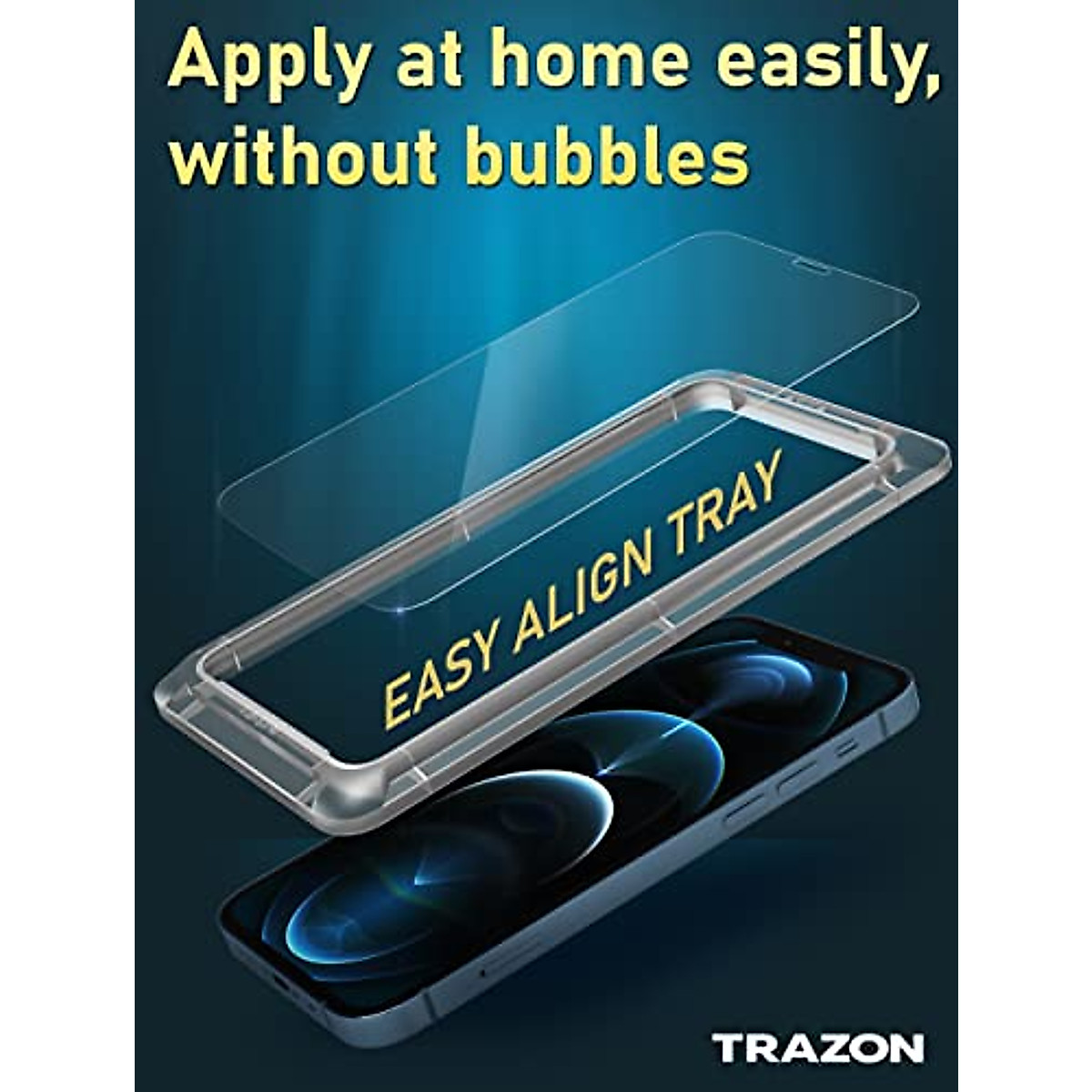 3 Pack Screen Protector Premium Quality Compatible for iPhone 12 Pro Max with 2 Pack Camera Lens Protector Tempered Glass 9H Hardness (Transparent)