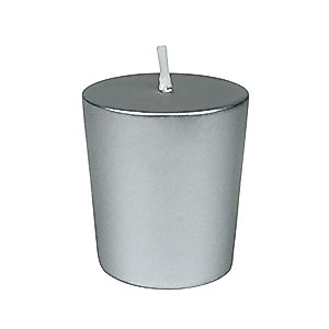 Zest Candle 12-Piece Votive Candles, Metallic Silver