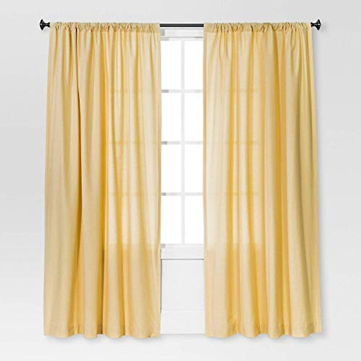 Threshold Farrah Yellow Light Filtering Curtain Panel 108"X 54"