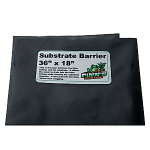 Terrarium Substrate Barrier, Essential Layer in a Bioactive Frog, Snake, or Lizard Habitat (36""x18""), Black