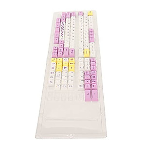 130 Keys Keycap, XDA Heat Sublimation Clear Handwriting PBT Keycap Set for 84 87 96 98 100 104 108 Keys Mechanical Keyboard Switch US Layout Mechanical Gaming Keyboard