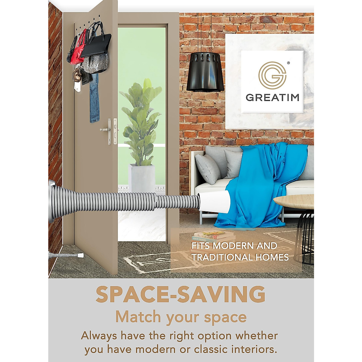 12 Pack Door Stoppers, Extended from 3-Inch to 4inch Spring Door Stop with Rubber Bumper Tips, Prevents Wall &Door Damage, Satin Nickel Finish (Silver)…