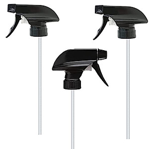 YUNFOOK 3Pcs Trigger Sprayers Replacement Spray Nozzles, Spray Bottle Nozzle with Mist Stream Sprayer for 8oz/16oz Glass Spray Bottles