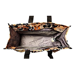 SONA G DESIGNS Multi Pocket Organizing Tote Bag for Nurses, Students, Teachers, Women Zipper Top (Dogs)