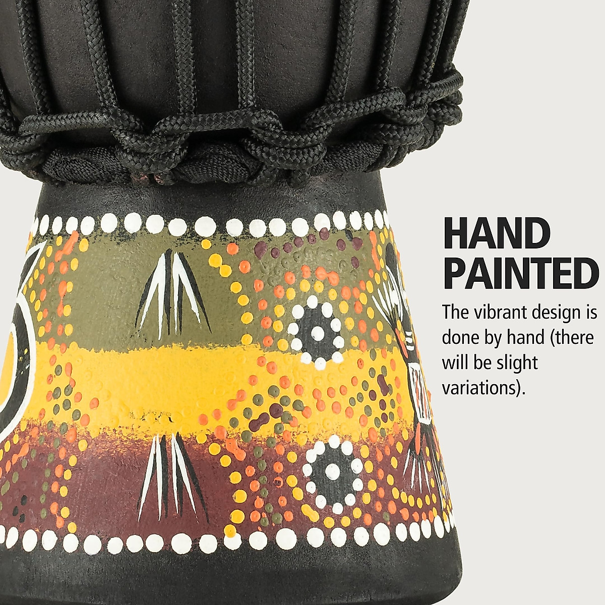 Meinl Percussion African Style Mini Djembe Drum for Room Decoration — NOT Made in China — Hand Painted Mahogany Wood, 2-Year Warranty (HDJ7-XXS)