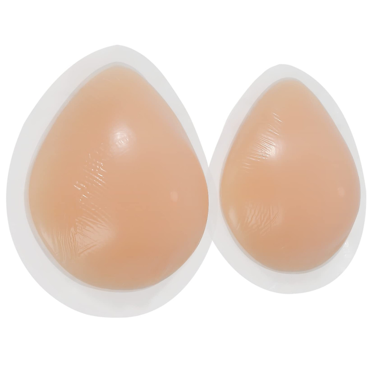 Vollence One Pair D Cup Attachable Triangle Silicone Breast Forms Mastectomy Prosthesis Bra Enhancer Inserts Concave Bra Pads