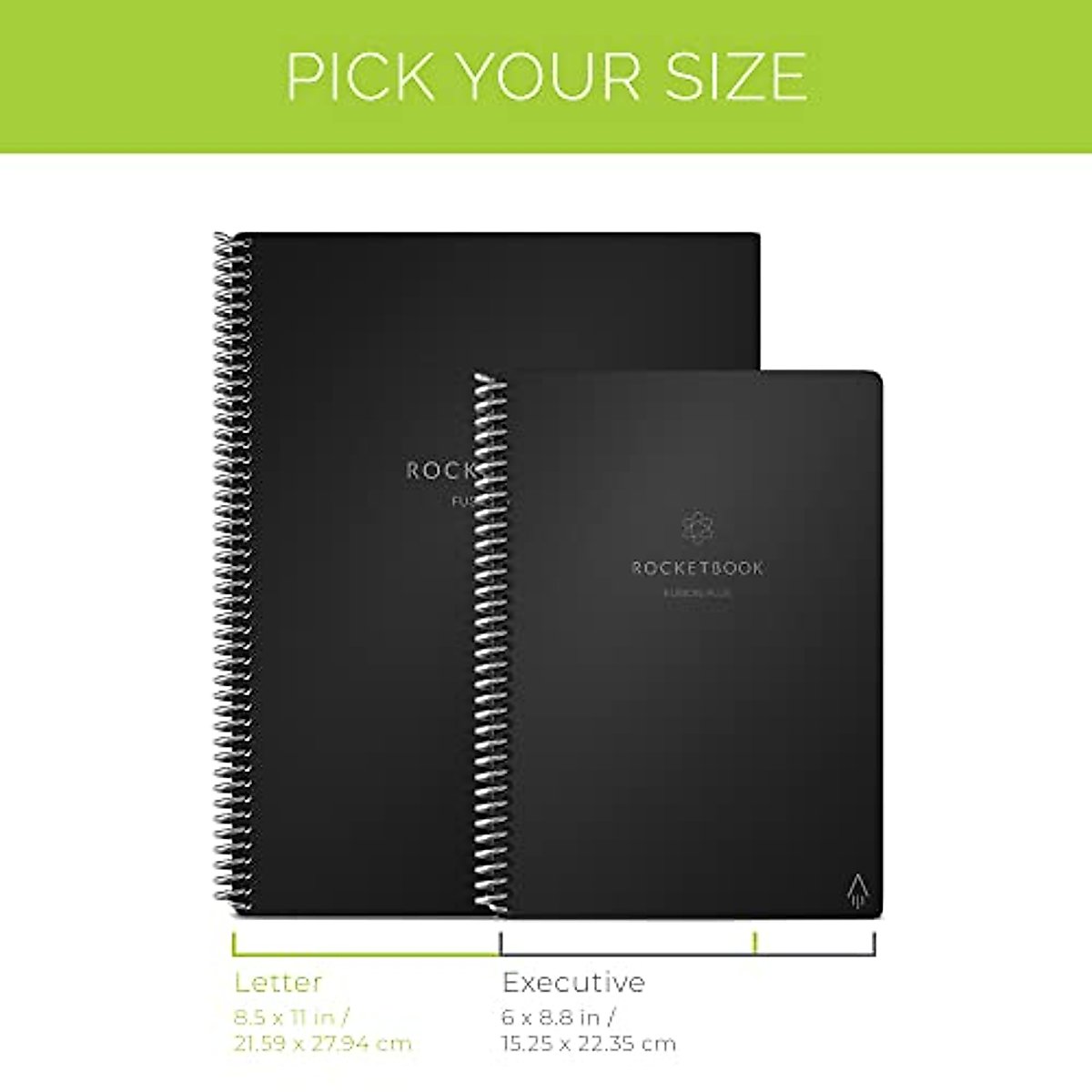 Rocketbook Smart Reusable Notebook, Fusion Plus Letter Size Spiral Notebook & Planner, Lilac, (8.5" x 11")