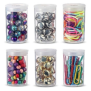 JOVITEC 30 Pieces Plastic Film Canister Holder, 35 mm Empty Camera Reel Containers, Storage Containers Case with Lids for Storing Small Accessories, Film, Keys, Coins, Art Beads (Transparent)