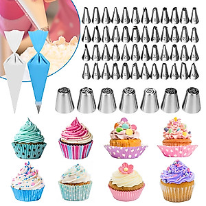 Cake Decorating Supplies, 507 PCS Cake Decorating Kit 3 Packs Springform Cake Pans, Cake Rotating Turntable, 48 Piping Icing Tips, 7 Russian Nozzles, Chocolate Mold Baking, Mother's Day Gift Ideas