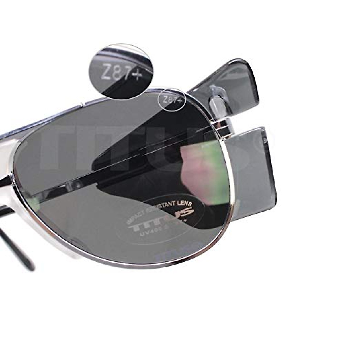TITUS G77 Premium Metal Frame Aviator Z87+, Z87.1 Safety Glasses Side Shield Motorcycle Shooting DOT ANSI CE Approved Eyewear