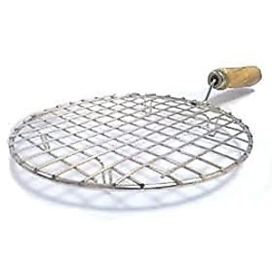 Belexy Stainless Steel Wire Roaster Rack Papad Jali, Roti Grill, Papad Grill, Roti Jali, Chapathi Grill, Multi-Functional Wire Steaming Cooling and Baking Barbecue Rack,
