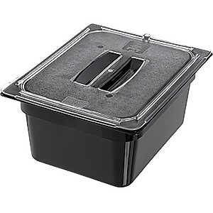 Carlisle FoodService Products 10230U07 StorPlus Half Size Polycarbonate Universal Handled Food Pan Lid, Clear