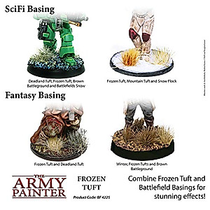 The Army Painter Tufts - Battlefield Tufts: Frozen Tuft, 77 Pcs, 3 Sizes -Terrain Model Kit for Miniature Bases & Model Grass Tufts -Diorama Supplies & Diorama Grass for Mini Basing & Gaming Scenery