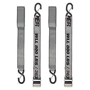 KEEPER HAMPTON PROD 05707 8' x 2" Cam Buckle Tie-Down, 2 Pack, Yellow