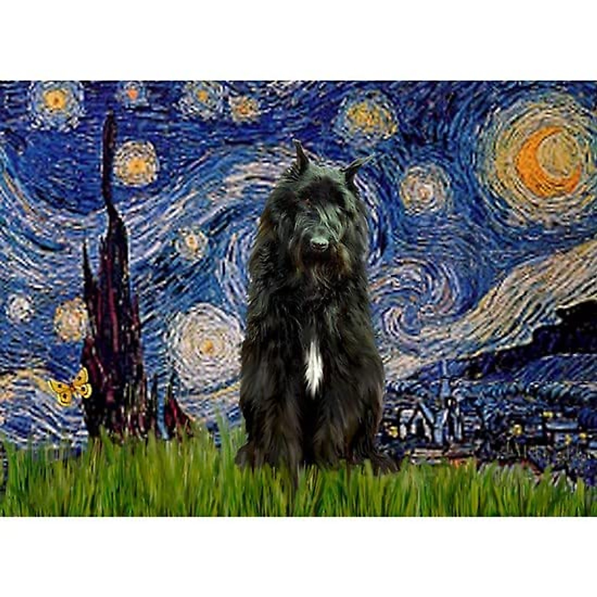 CafePress Starry Night Bouvier Mug Ceramic Coffee Mug, Tea Cup 11 oz