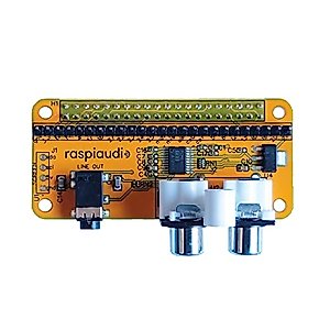 RASPIAUDIO Audio DAC Hat Sound Card (Audio+V2) for Raspberry PI5 All Models Pi4 /Pi Zero / Pi3 / Pi3B / Pi3B+ / Better Quality Than USB