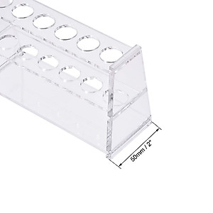 uxcell Acrylic Test Tube Holder Rack 6 Wells for 10ml Centrifuge Tubes Clear 2Pcs