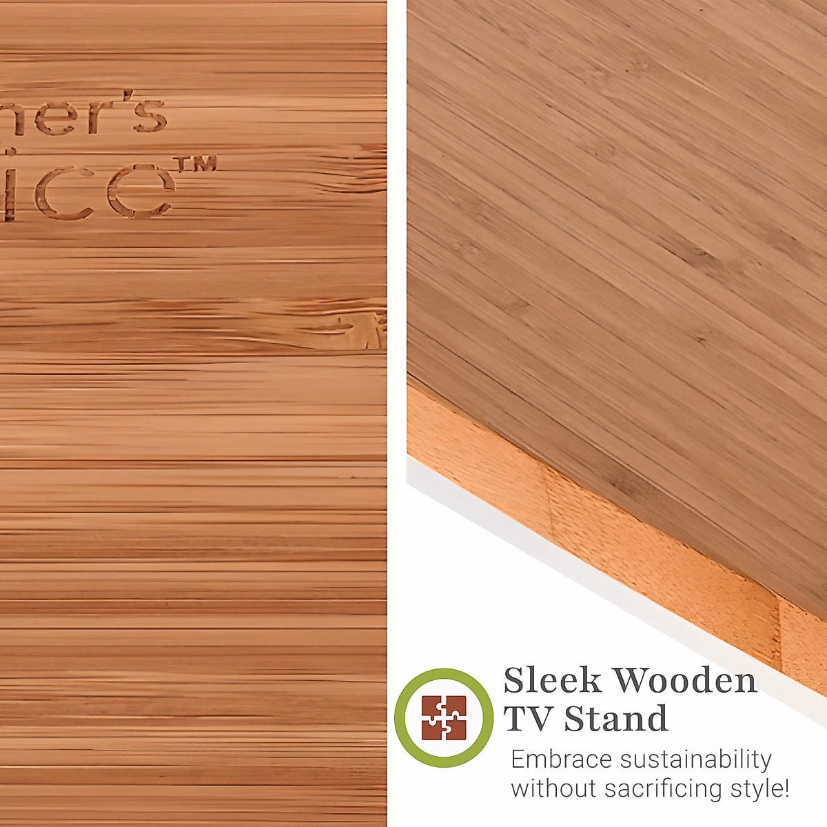 Prosumer's Choice Wooden TV Swivel Stand for LED/LCD TV, Monitors, Stereos, 21-inch Base Surface - Steel Ball Bearings - Lazy Susan Spinning Monitor Stand Rotating TV Stand - 360˚ Rotation