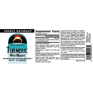 Source Naturals Turmeric with Meriva for Healthy Inflammatory Response* - 500mg, 60 Capsules