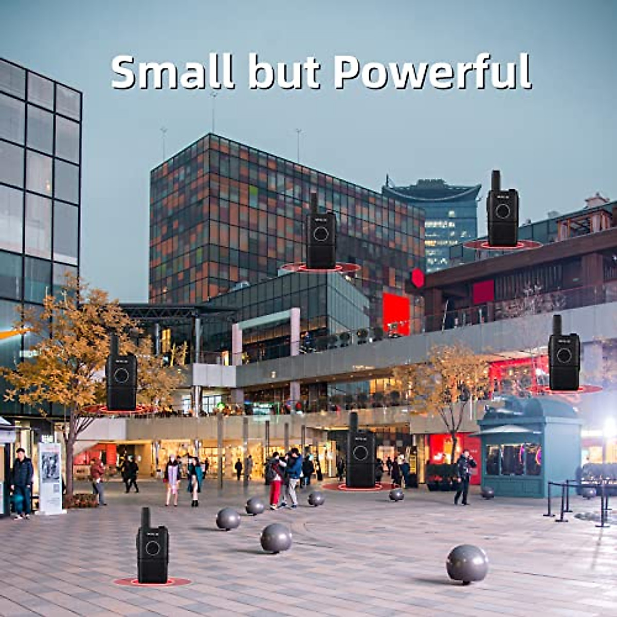 Retevis RT18 Dual PTT 2 Way Radios, Walkie Talkies with Earpiece, Metal Clip, Handsfree, Portable FRS Two Way Radios Rechargeable for Restaurant School Hospital Retail (10 Pack)