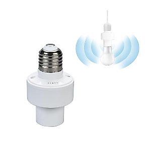 Motion Sensor Light Socket, Radar Motion Screw LED CFL Incandescent Bulb Adapter, Outdoor Indoor Garage Light, for Basement