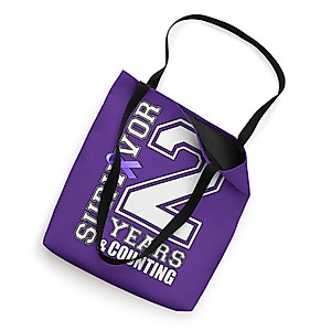 2 Years Survivor I Wear Purple Ribbon Lupus Awareness Tote Bag