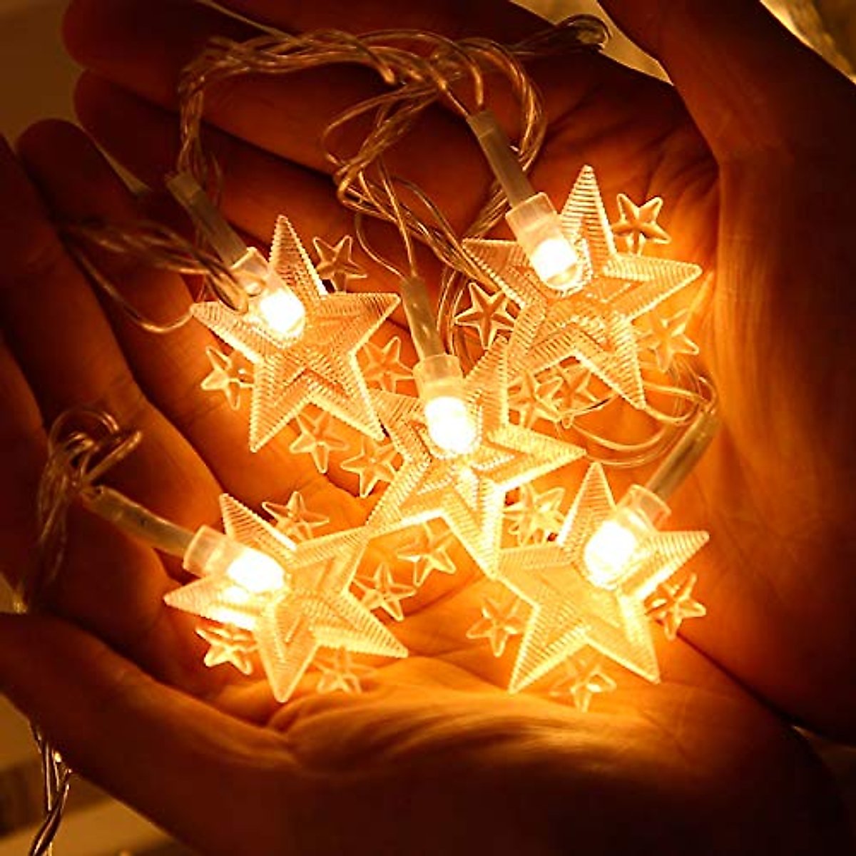 Pinsofy Party Light String, 3pcs 5.2ft String Lights LED String Light, Curtain String Light Fairy String Lights for Weddings Christmas Trees Home Garden
