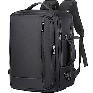NocNoc Travel Backpack for Women Men Airline approved, 40L Extra Large Carry on Backpack, Expandable Luggage Backpack for 17in Laptop, Black