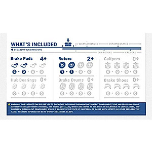 Callahan CRK14033 FRONT 329mm Premium OE 6 Lug [2] Brake Rotors + Ceramic Pads + Clips [fit Ford Expedition Lincoln Navigator]