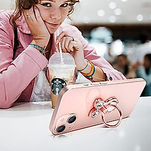 Cell Phone Ring Holder Finger Stand, Lucrave Phone Kickstand, 360 Degree Rotation Phone Ring Grip with Crystal, Compatible with iPhone Samsung Galaxy, LG Google Pixel, Smartphone Accessories