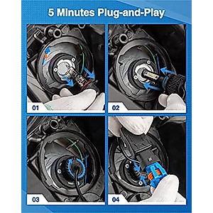 Marsauto 9006 Bulbs HB4 HB4U 9006XS Fog Bulb, 12 CSP Chips Cool Bright, Pack of 2