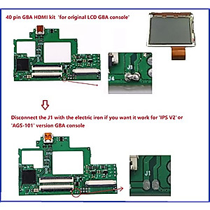 SRPJ(SRPJ) GBA HDMI Adapter for Professional and Soldered Modification Experienced Users: for Gameboy Advance 40 Pin TV Output Kit, Japanese Installation Manual [432468]