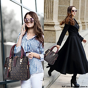 Qiayime Womens Fashion Purses and Handbags PU Tassel Leather Top Handle Satchel Shoulder Tote Crossbody Bags for Women (Red wine)