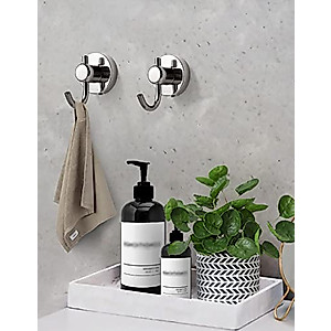 BnmxTek Towel Hooks for Bathroom, Bath Towel Hooks 2 Packs, Wall Towel Hanger Coat Robe Hooks Heavy Duty for Bathrooms/Bedrooms/Kitchen/Garage/Hotel,Silver, SUS304, Wall Mounted