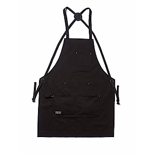 Hudson Durable Goods - Professional Grade Chef Apron - Black - 100% Cotton
