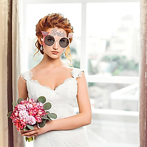 Gadpiparty Bridal Shower Eyewear 2Pcs Plastic Groom Glasses Bride Glasses Bachelor Party Eyeglasses Photo Props Night Bridal Eyeglasses Wedding Hen Party Favors Hen Party Sunglasses