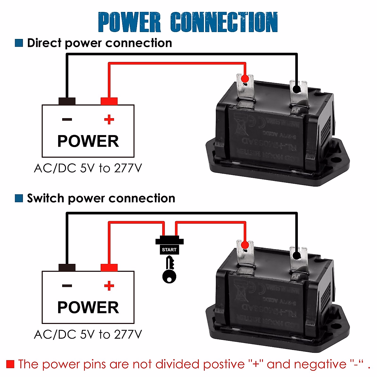 Runleader Digital Hours Counter,AC/DC 5V to 277V for Garden Tractor Generator Scooter Club Car Forklift Leaf Trimmer etc.