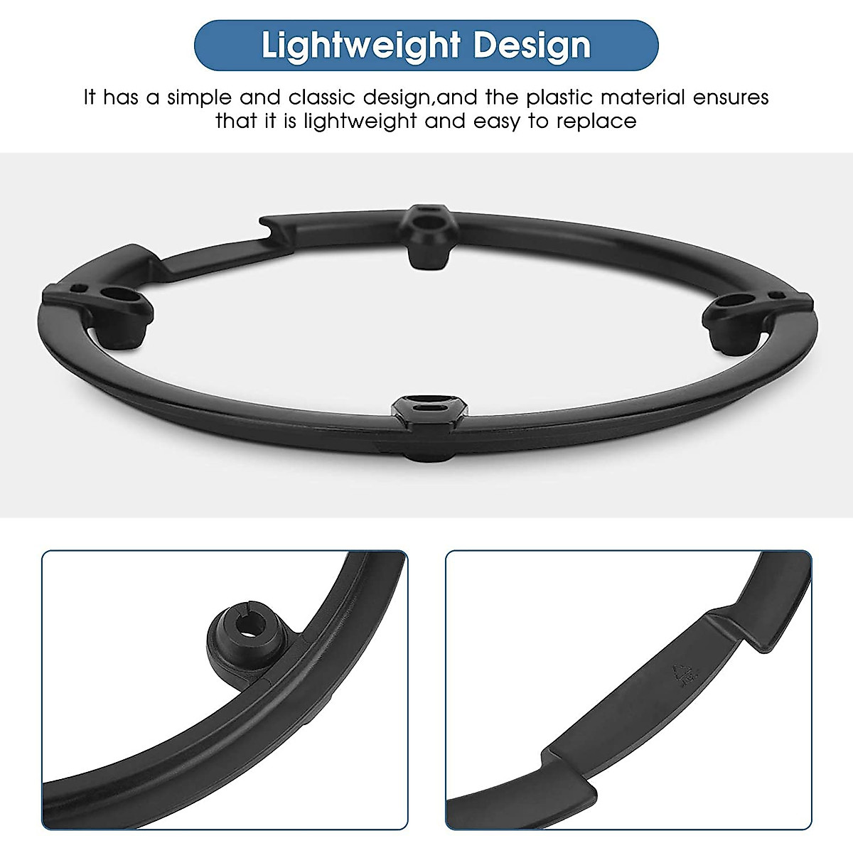 Estink Bike Chain Wheel Guard, Black Plastic Chainring Sprockets Cranksets Guard Protector Mountain Bike Chain Wheel Crankset Support Cover Accessories for 44T Chain