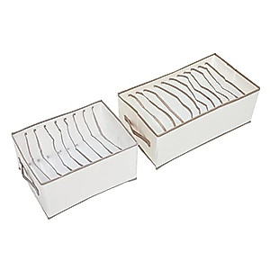 Holibanna 2pcs Folding Storage Box Clothing Drawer Dividers Drawers for Clothes Storage Boxes for Clothes 12 Grids Closet Organizer Clothes Drawer Organizer Cabinet Clothes Box Wardrobe Box