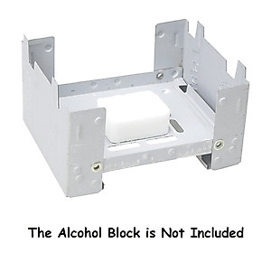 Breezing Style Folding Mini Pocket Stove & Emergency Portable Ultralight Camp Stoves for Backpacking, Camping, Emergency Prep Fit for Pans,Pots,Cups(not include Alcohol)