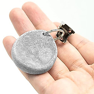 Tablecloth Weights Hangers, Tablecloth Pendant Stone Table Cover Weights with Metal Clips for Outdoor Party Picnic Table Decoration (Grey (4pcs))