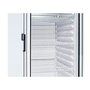 PremiumLevella PRF65DX Single Glass Door Merchandiser Refrigerator -Beverage Display Cooler-6.5 cu ft-Silver